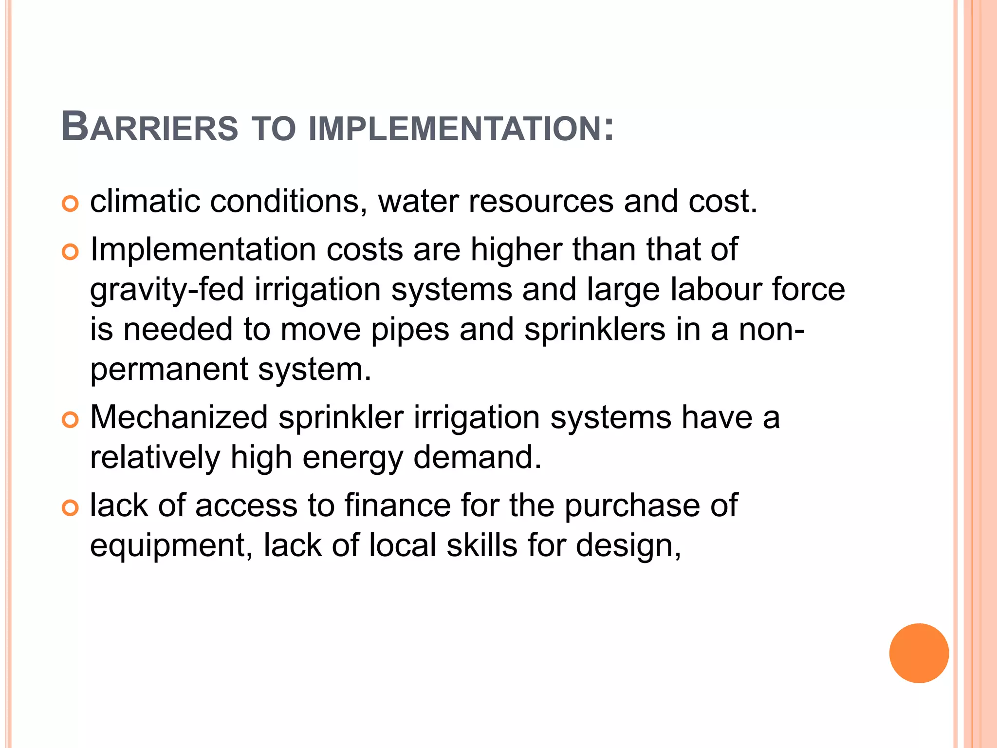 Sprinkler irrigation system | PPTX