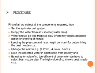 Sprinkler irrigation system | PPTX