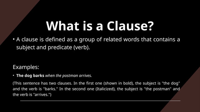 Clauses: Types of Clauses_Noun, Adjective, Adverb | PPT