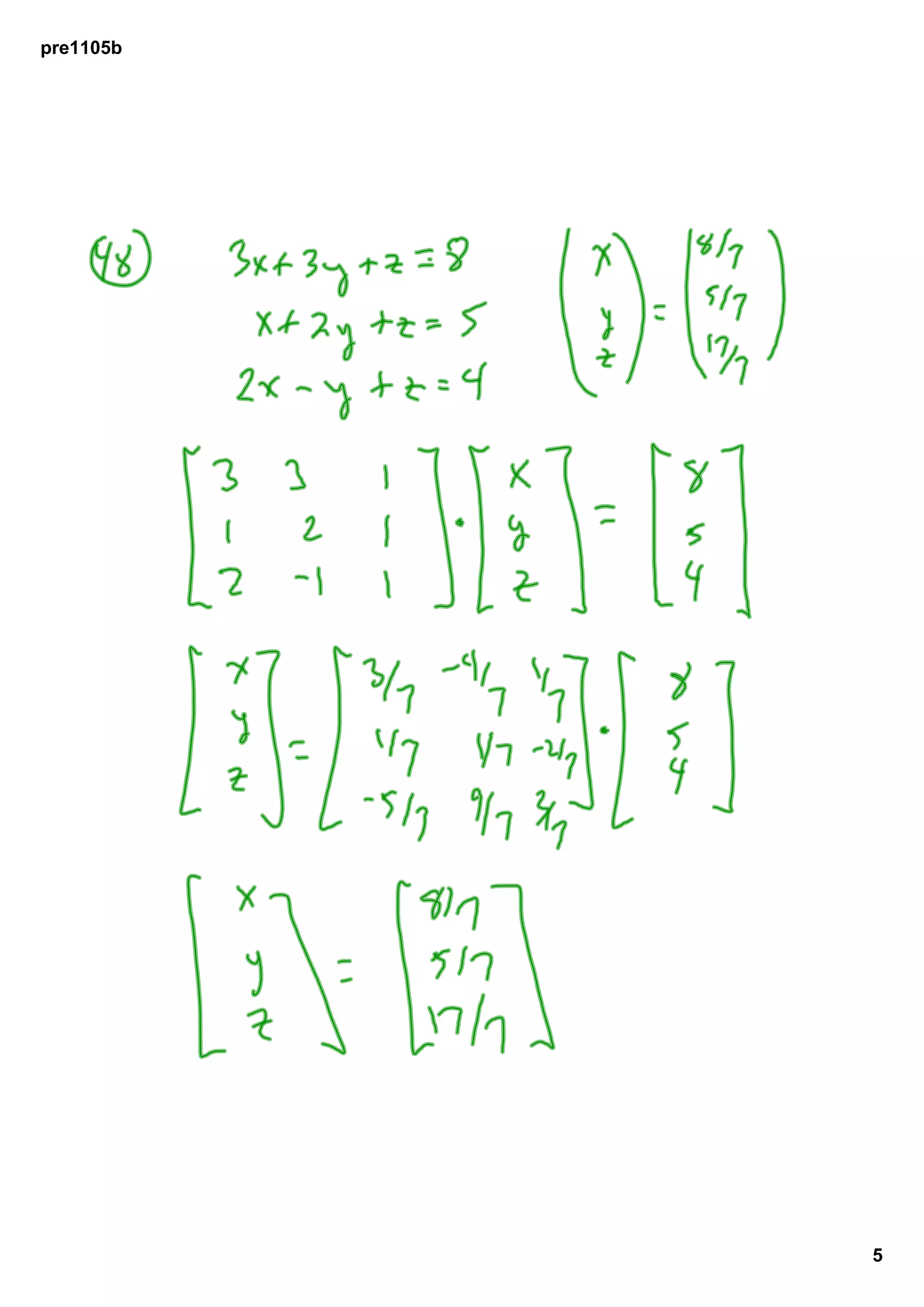 preCalculus 11-05B: Matrix Algebra | PDF