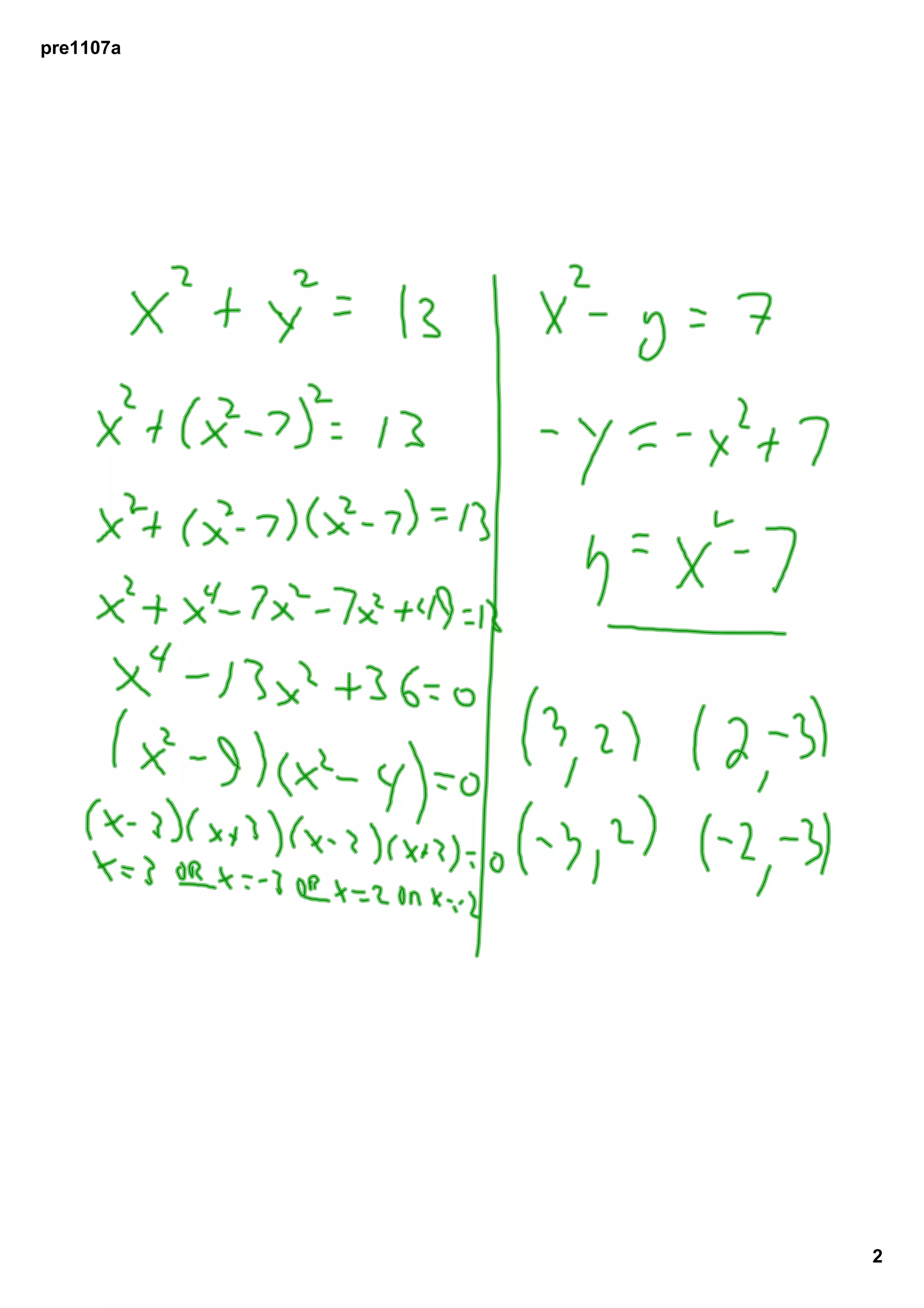 preCalculus 11-07: Non Linear Solutions! | PDF