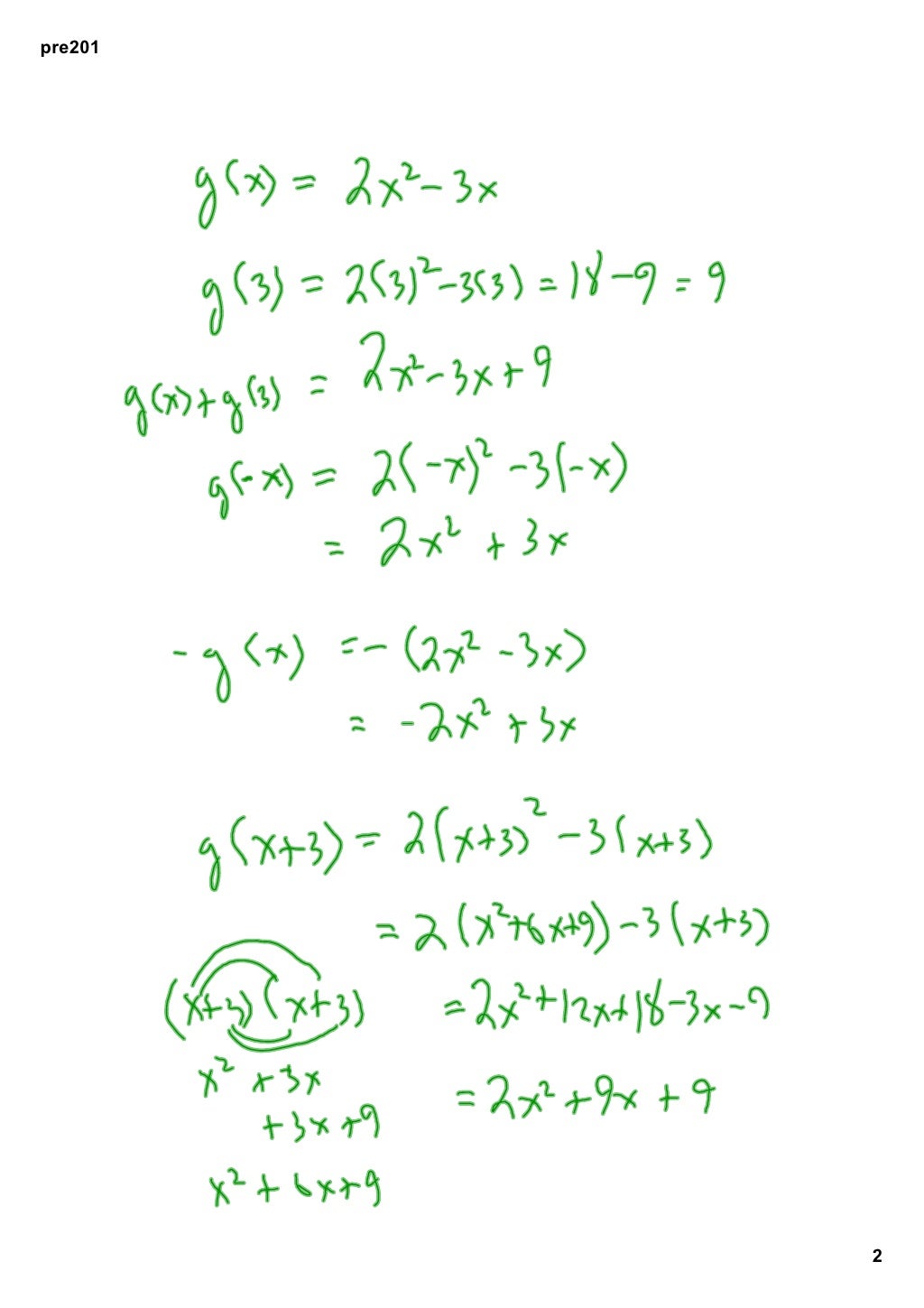 Precalculus 201 Function Domain And Range