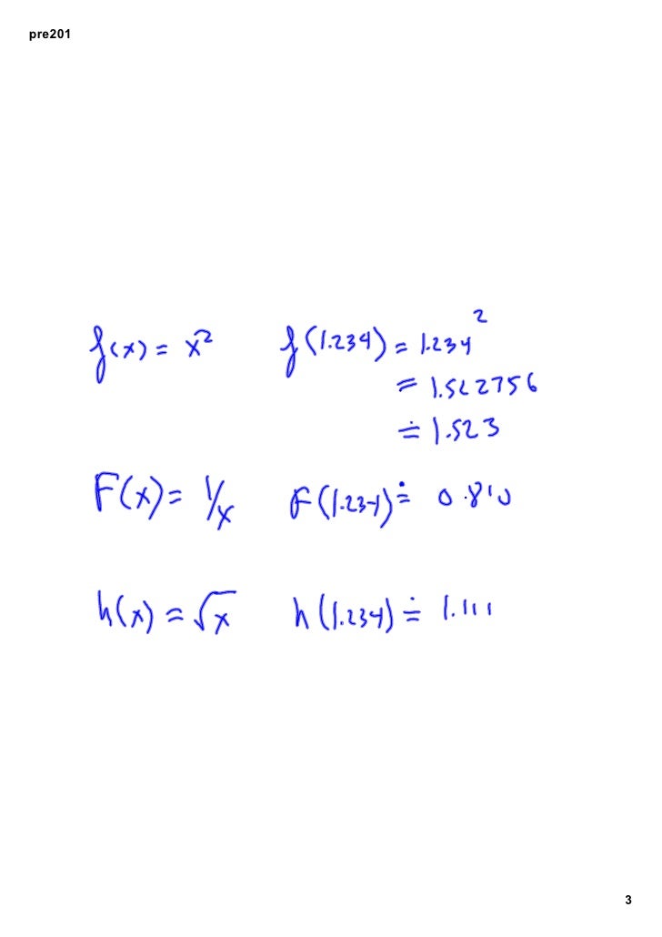 Precalculus 201 Function Domain And Range