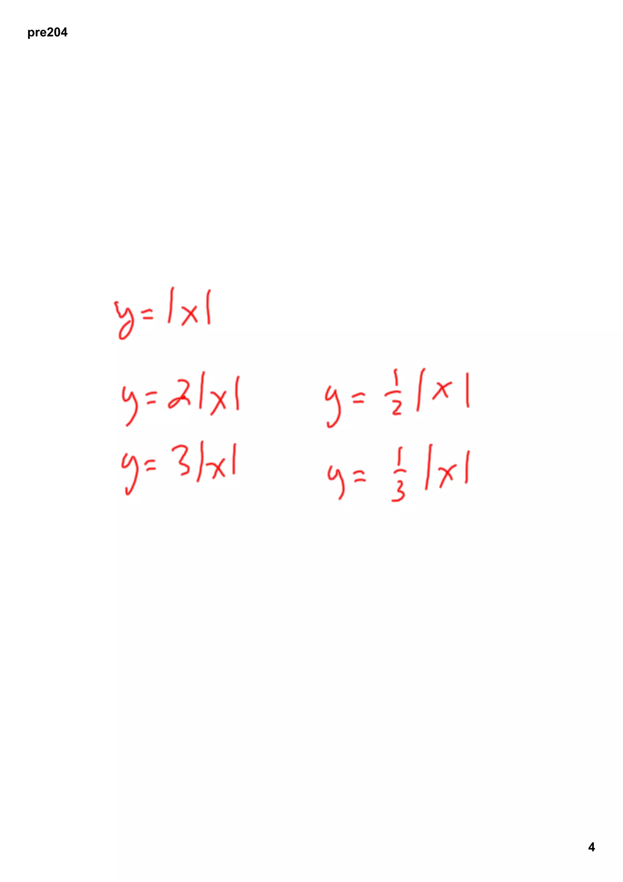 PreCalculus 204 Translation, Dilation, Reflection of Functions | PDF