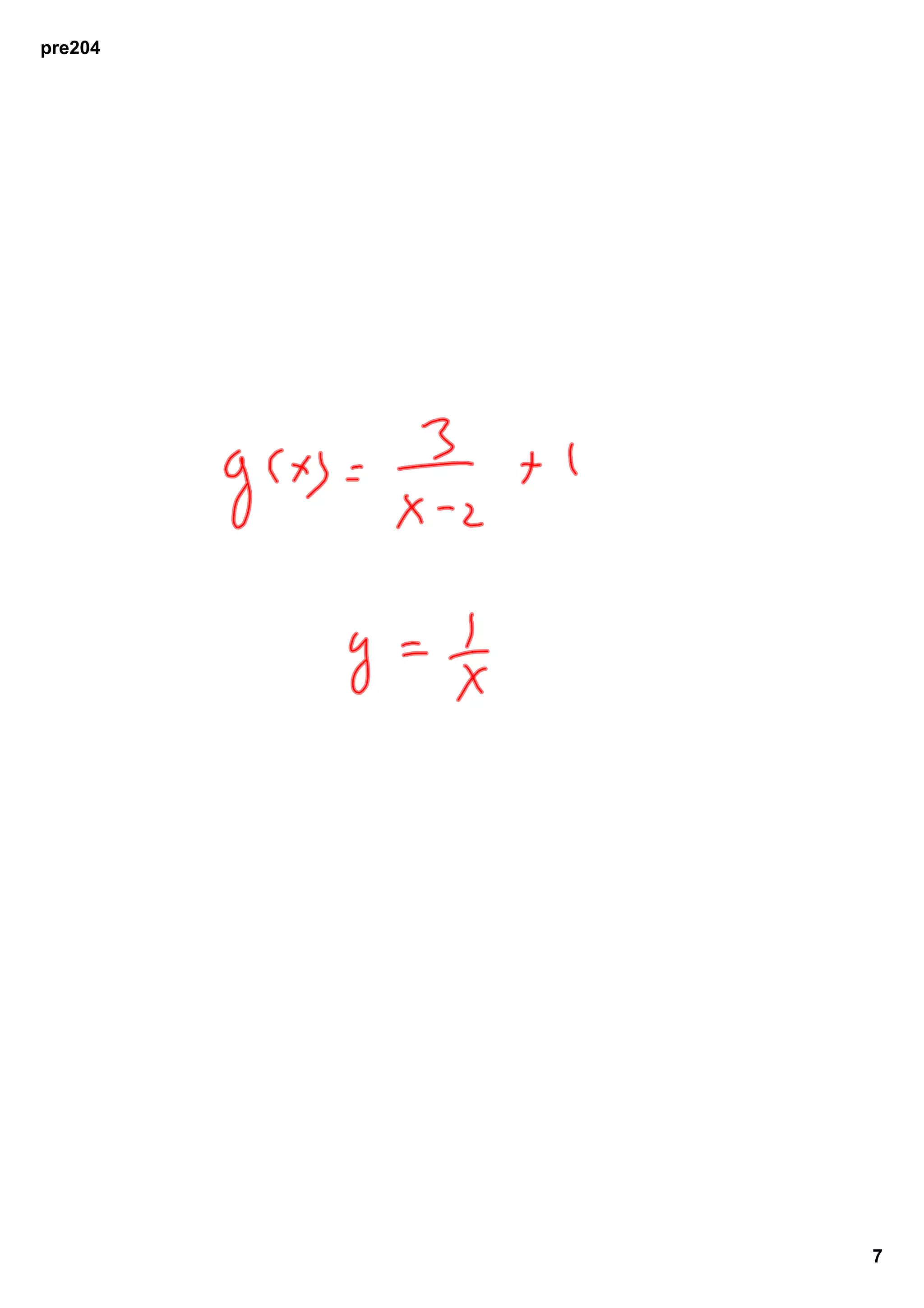 PreCalculus 204 Translation, Dilation, Reflection of Functions | PDF