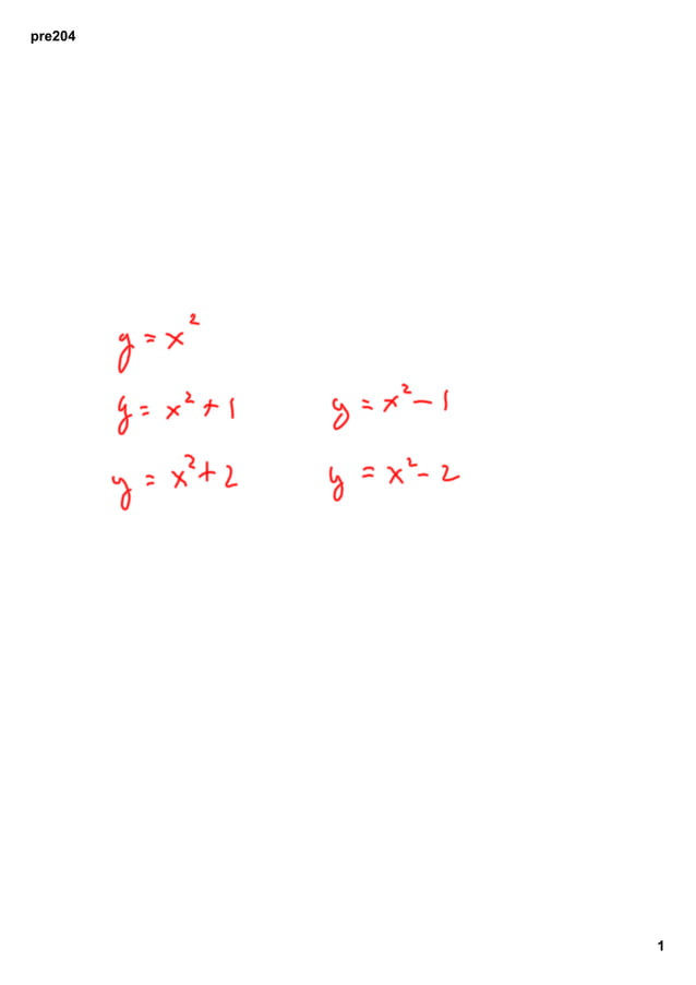 PreCalculus 204 Translation, Dilation, Reflection of Functions | PDF