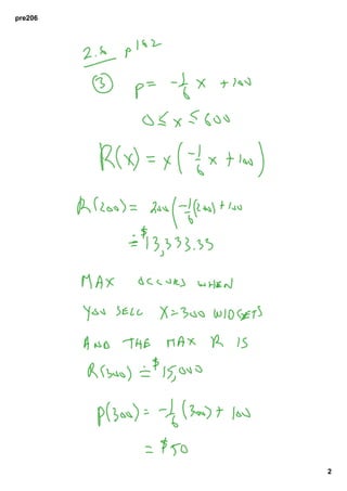 preCalc 206 Modeling | PDF