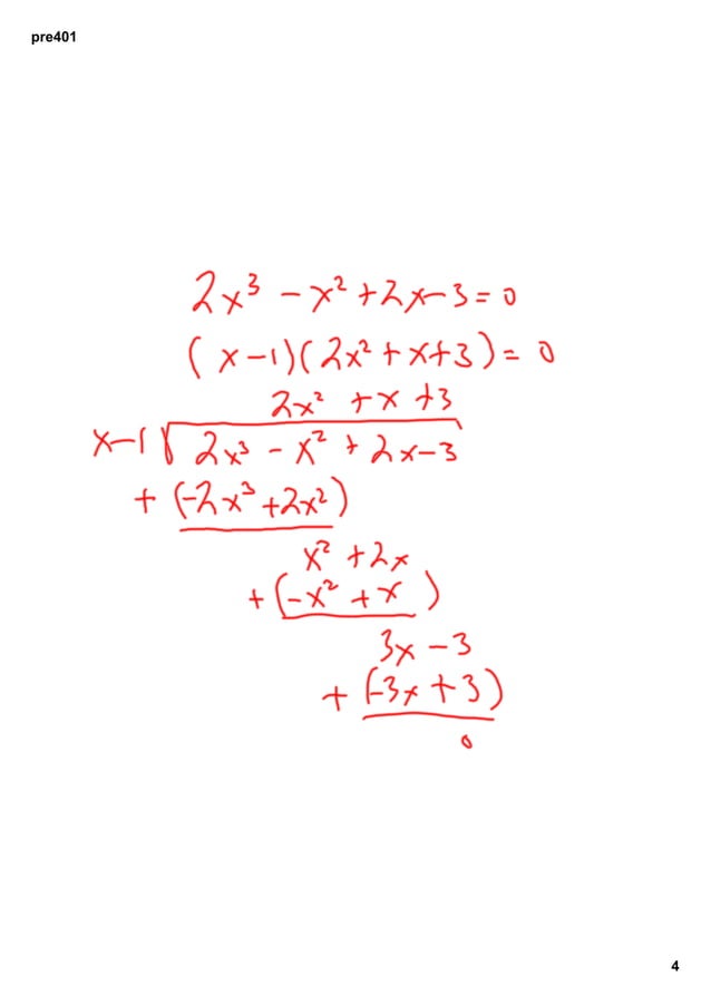 preCalculus 401 Real Roots | PDF