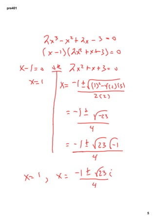 preCalculus 401 Real Roots | PDF