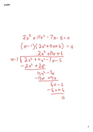 preCalculus 401 Real Roots | PDF