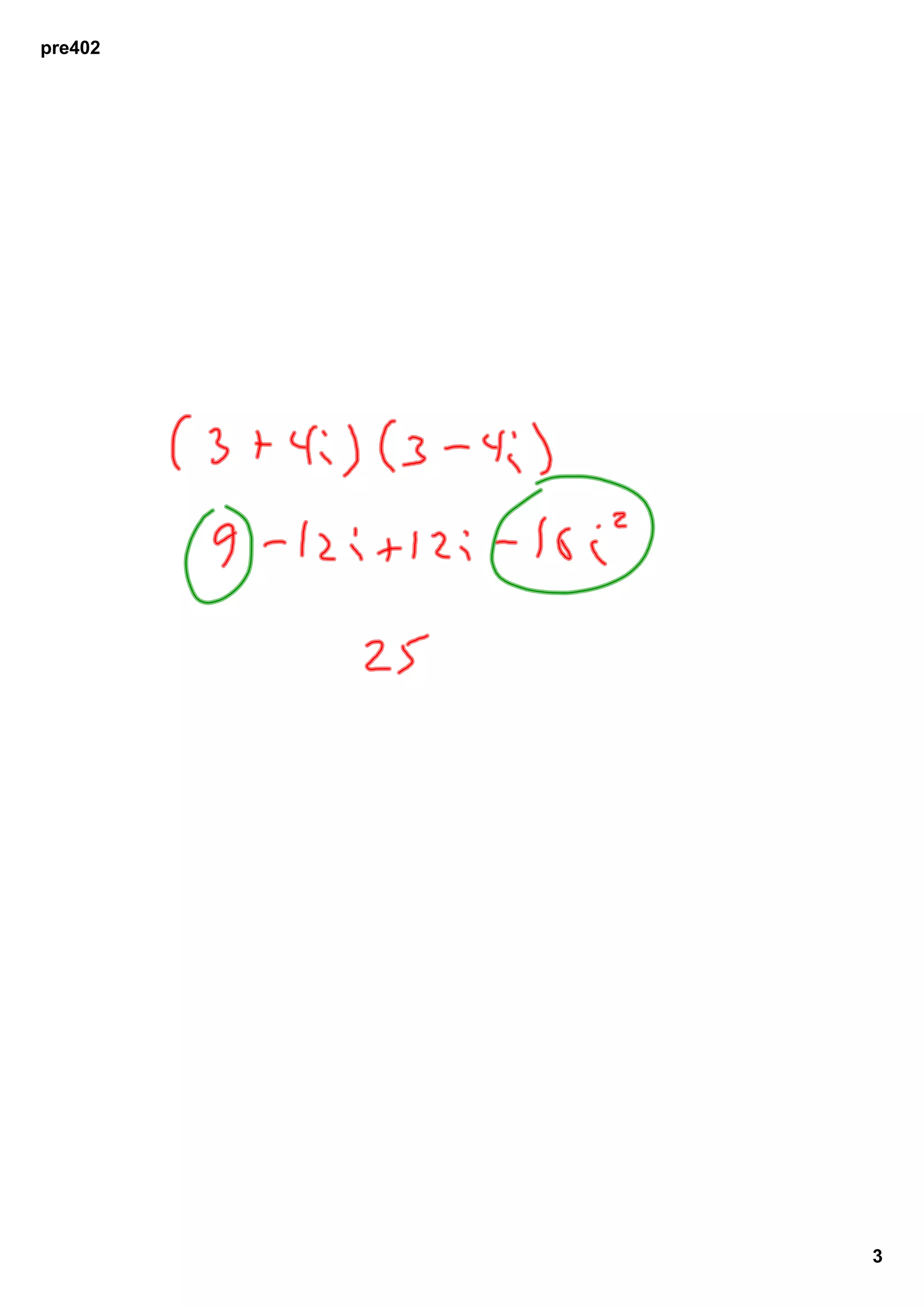 pre Calculus 402 Complex Numbers | PDF