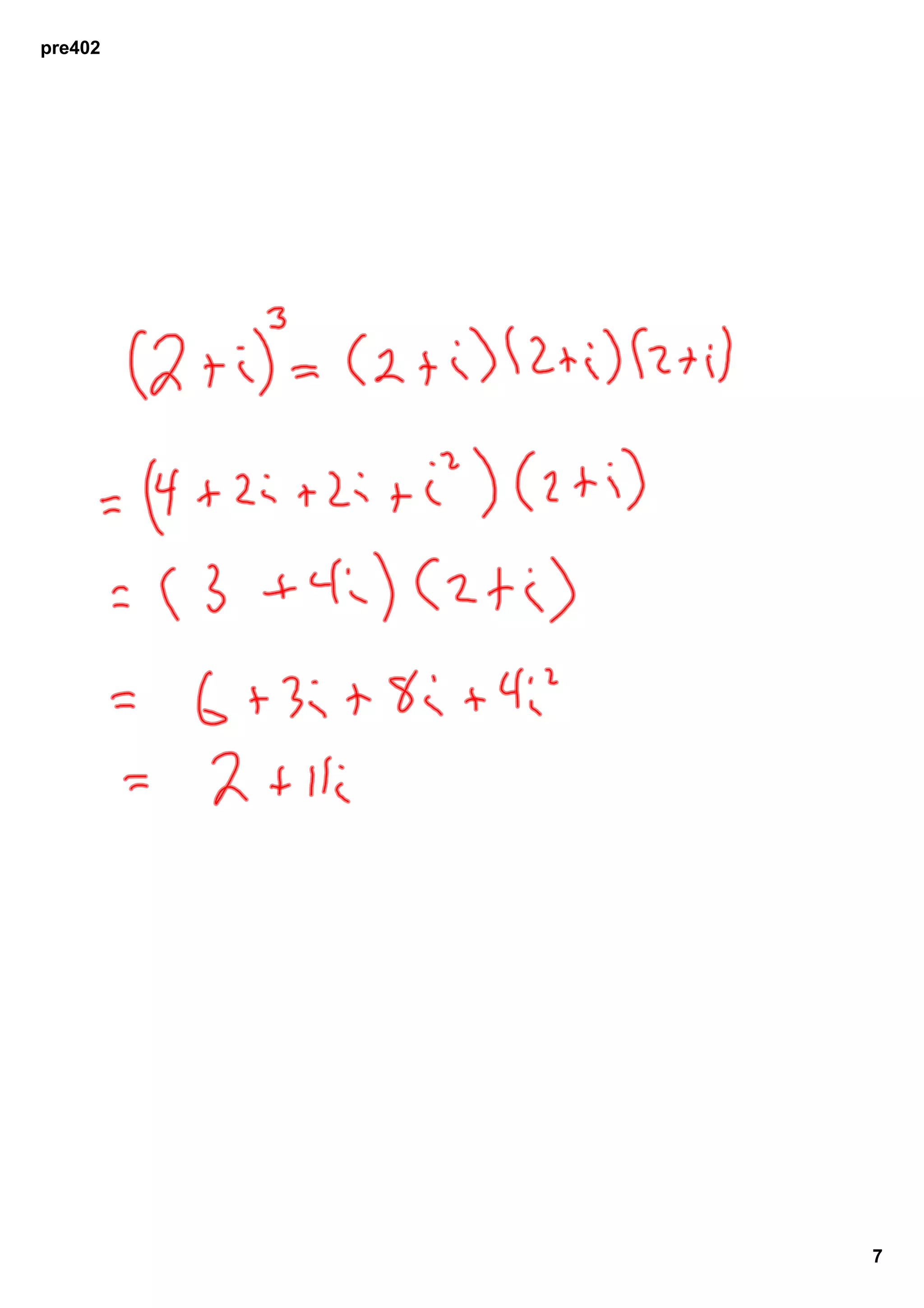 pre Calculus 402 Complex Numbers | PDF