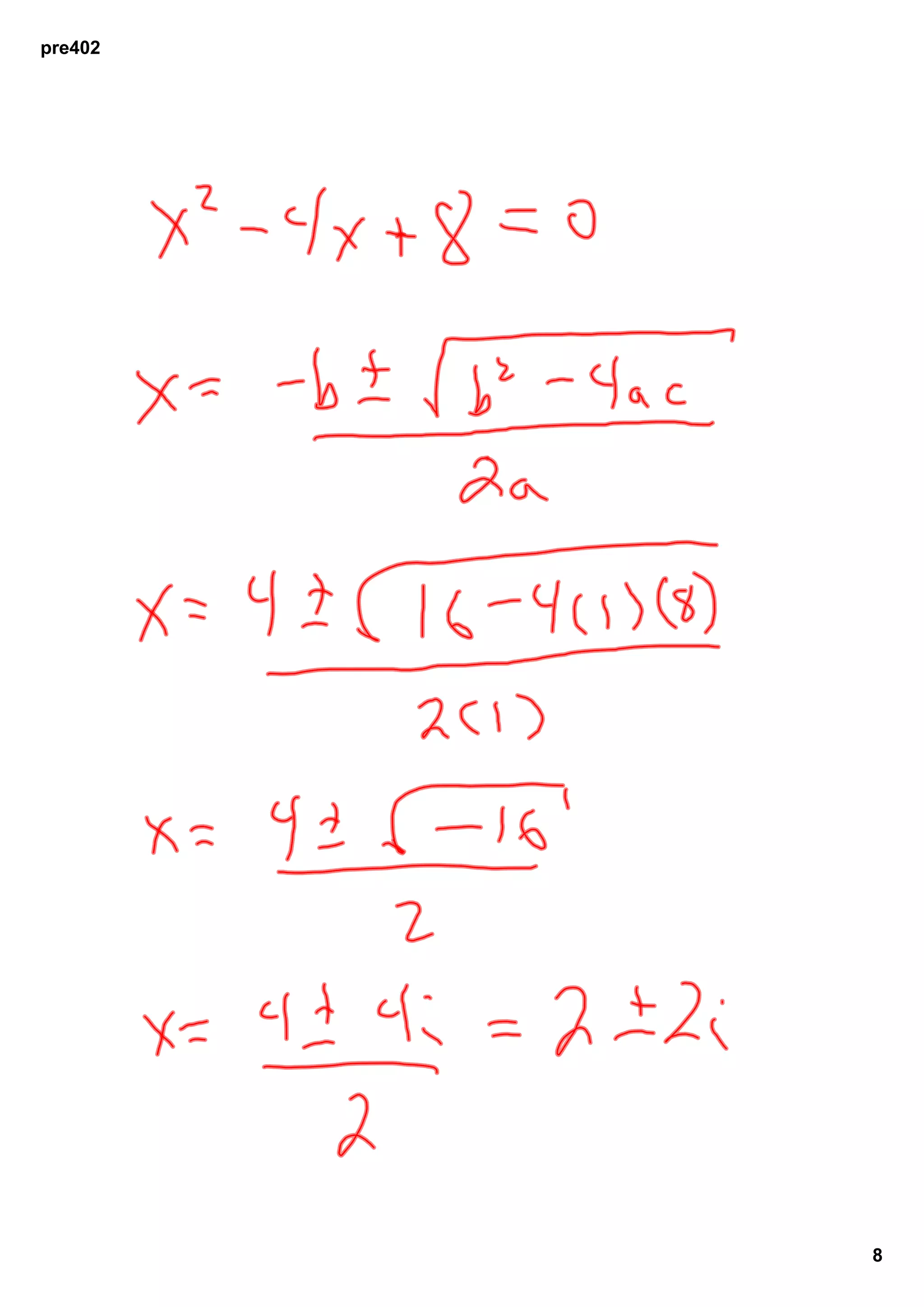 pre Calculus 402 Complex Numbers | PDF