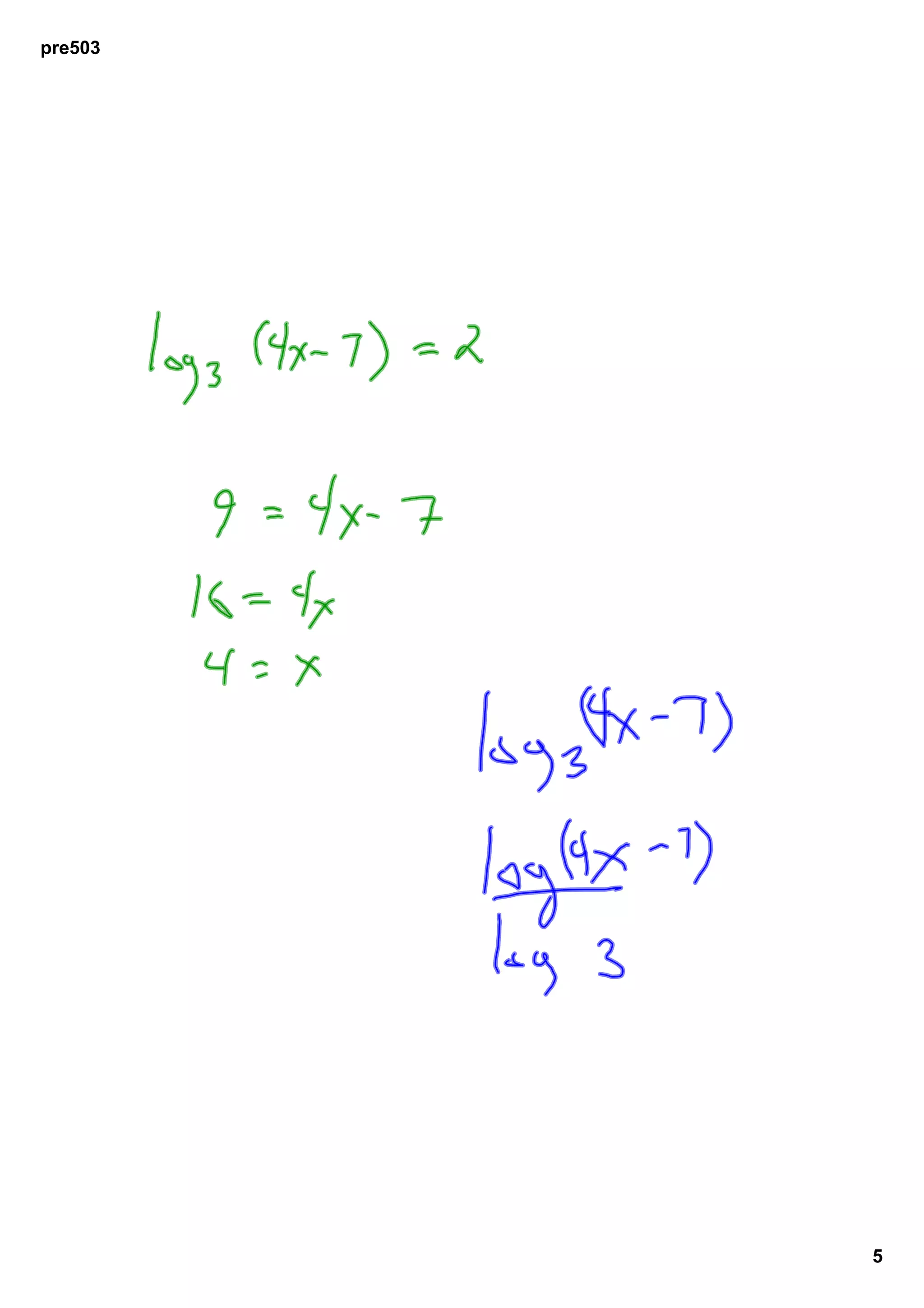 PreCalculus 503 Logarithms | PDF