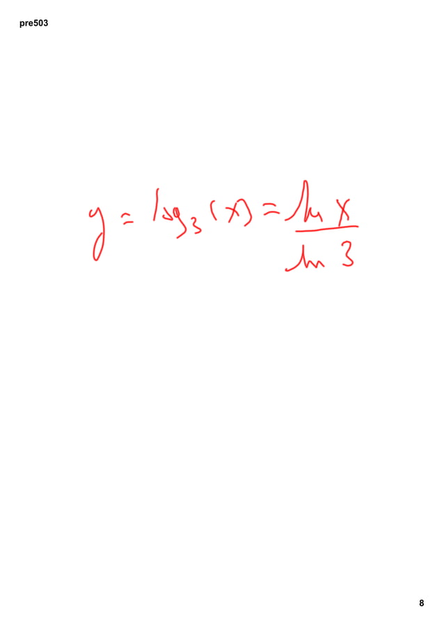 PreCalculus 503 Logarithms | PDF
