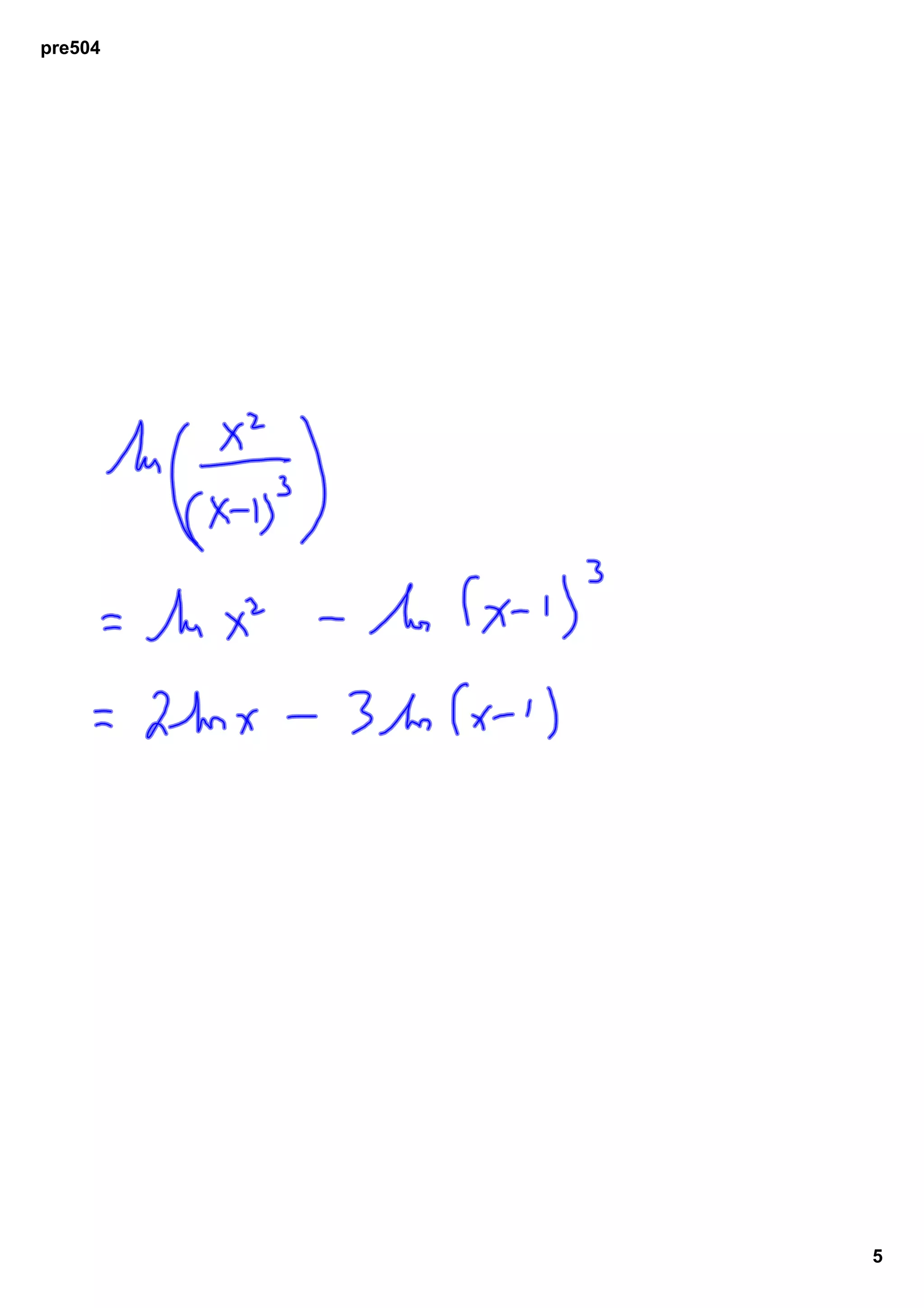 preCalculus 504 Log Rules | PDF