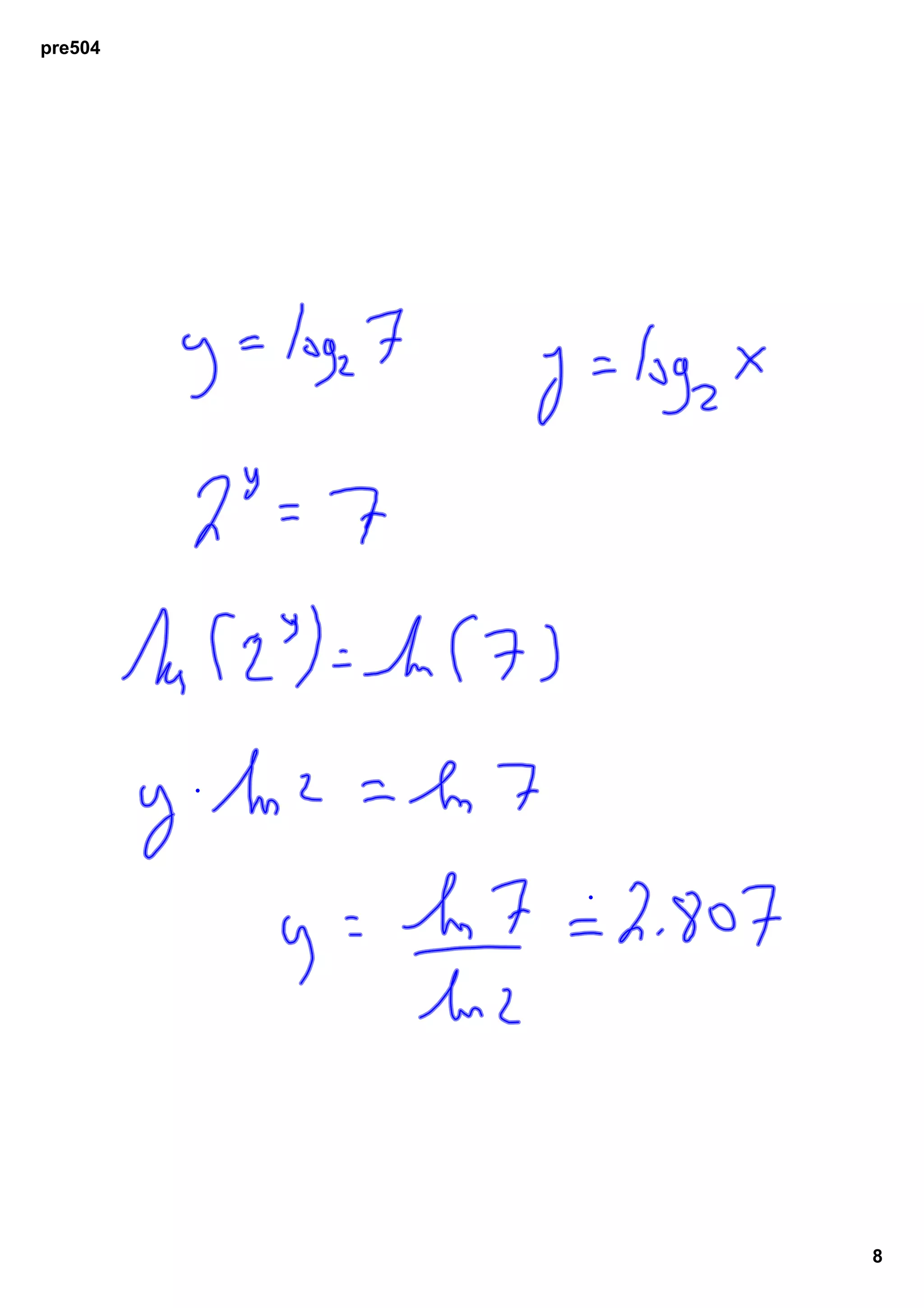 preCalculus 504 Log Rules | PDF