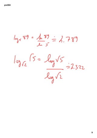 preCalculus 504 Log Rules | PDF