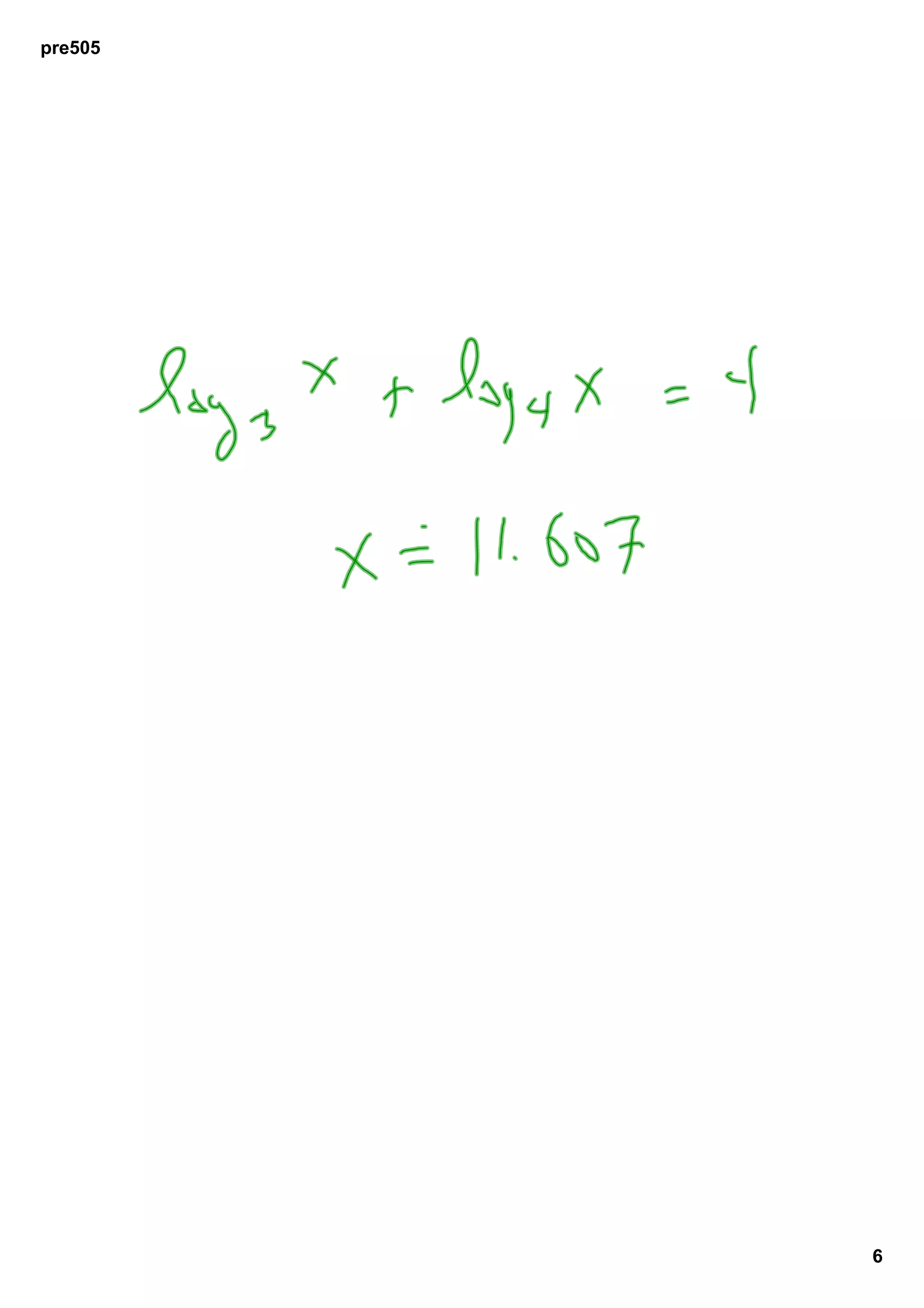 preCalculus 505 Solving Log Equations | PDF