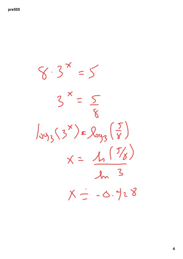 preCalculus 505 Solving Log Equations | PDF