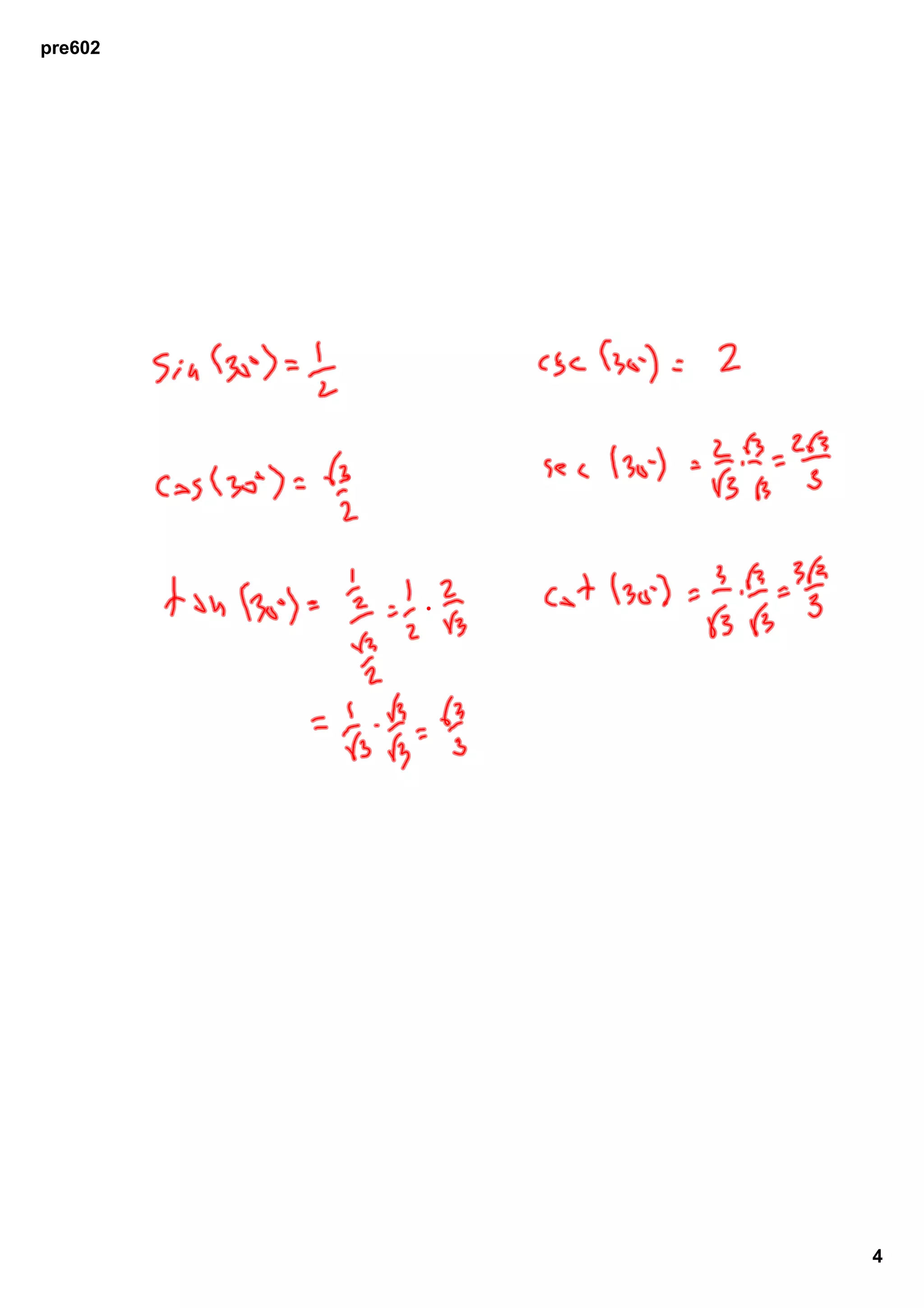 preCalculus 602 SOHCAHTOA | PDF