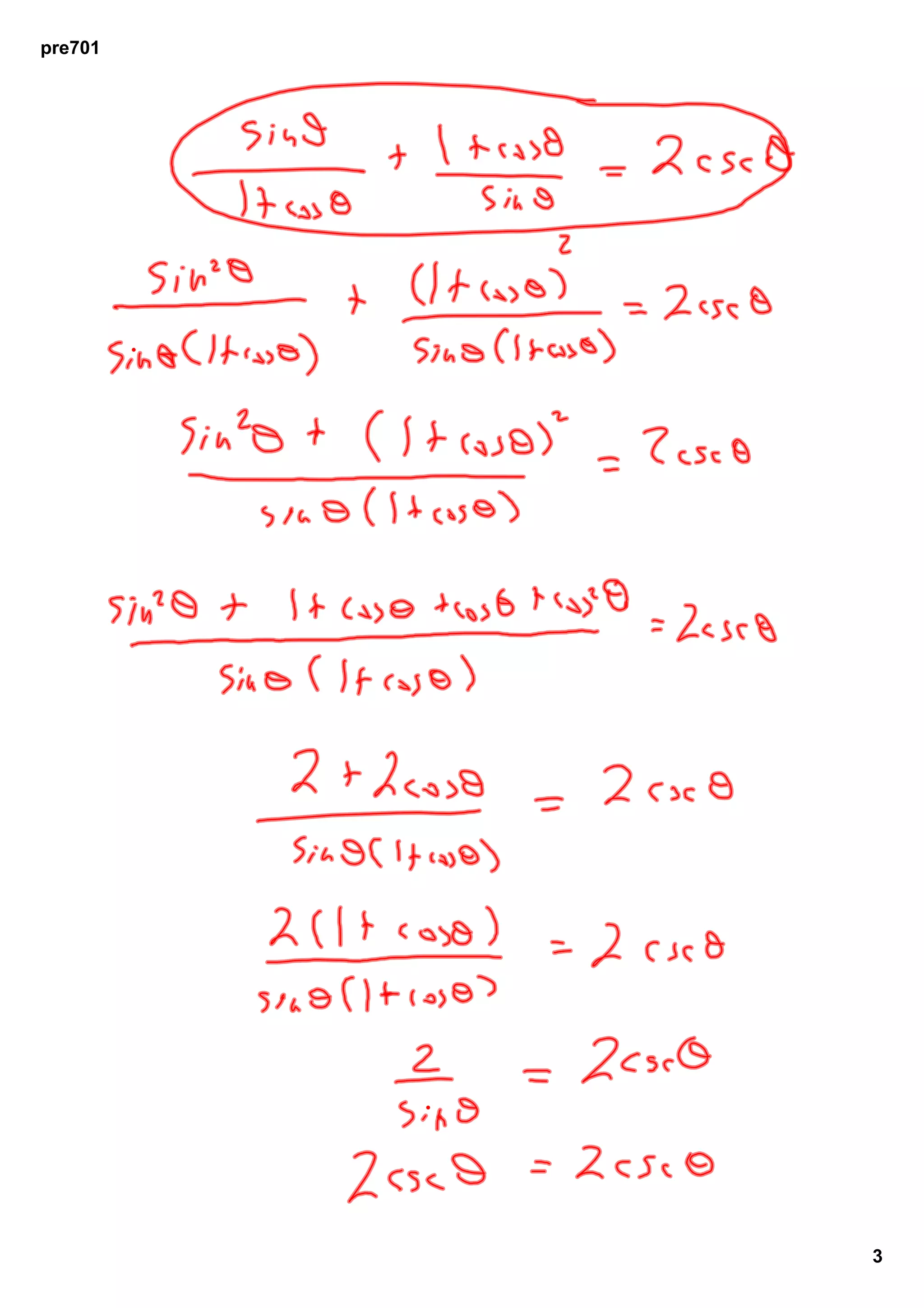 preCalculus 701 Proving Trig Identities | PDF