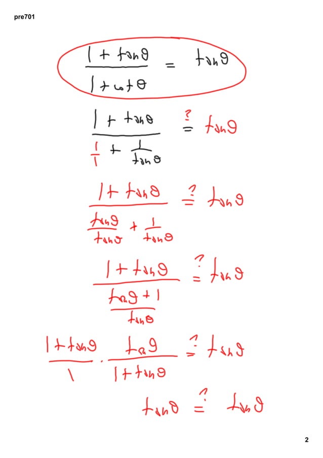 preCalculus 701 Proving Trig Identities | PDF