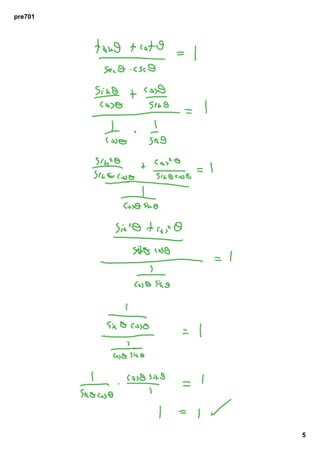 preCalculus 701 Proving Trig Identities | PDF