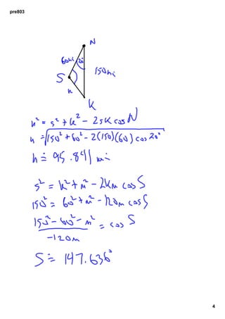 preCalculus 803 Law of Cosines! | PDF