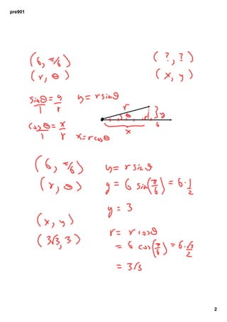 preCalculus 901 Polar Coordinates | PDF