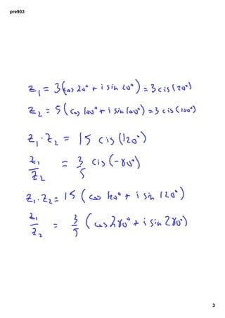 preCalculus 903 cis(theta) | PDF