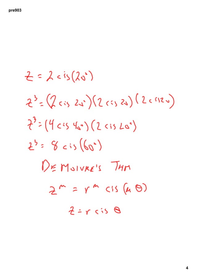preCalculus 903 cis(theta) | PDF