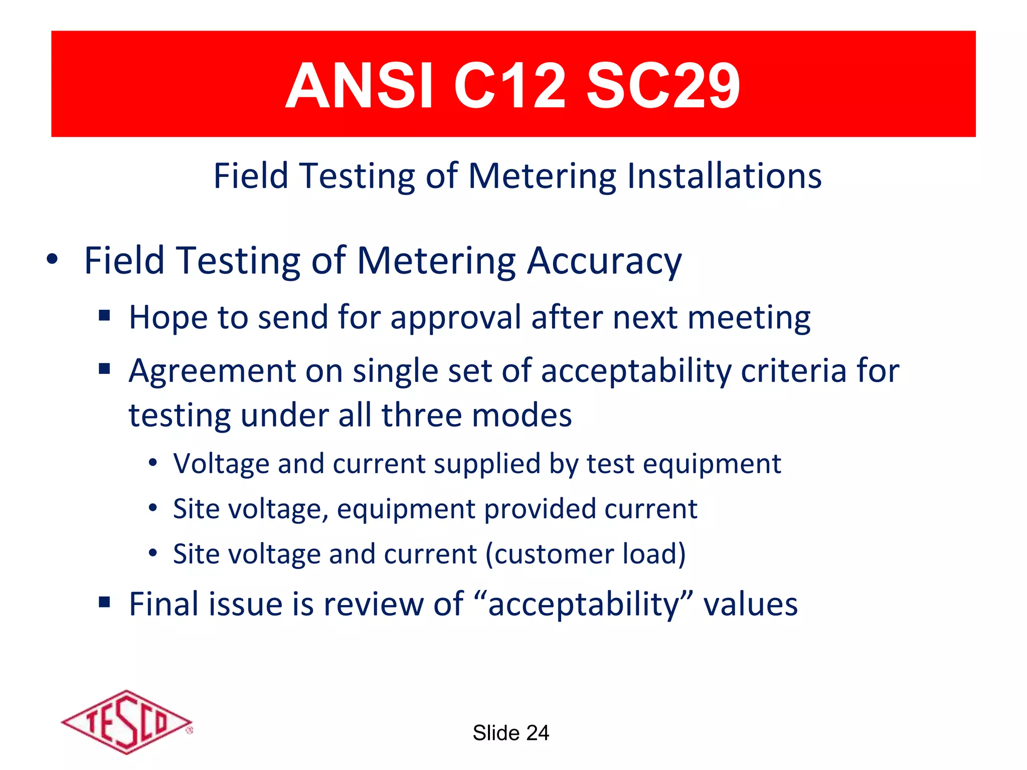 ANSI Standard and Recent Updates That Affect Metering | PPT