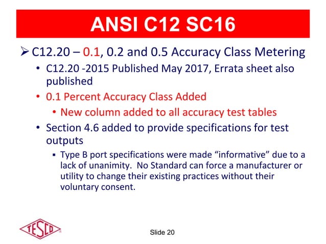ANSI Standard and Recent Updates That Affect Metering | PPT
