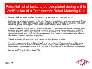 Transformer Rated Metering Site Verification | PPT | Physics | Science
