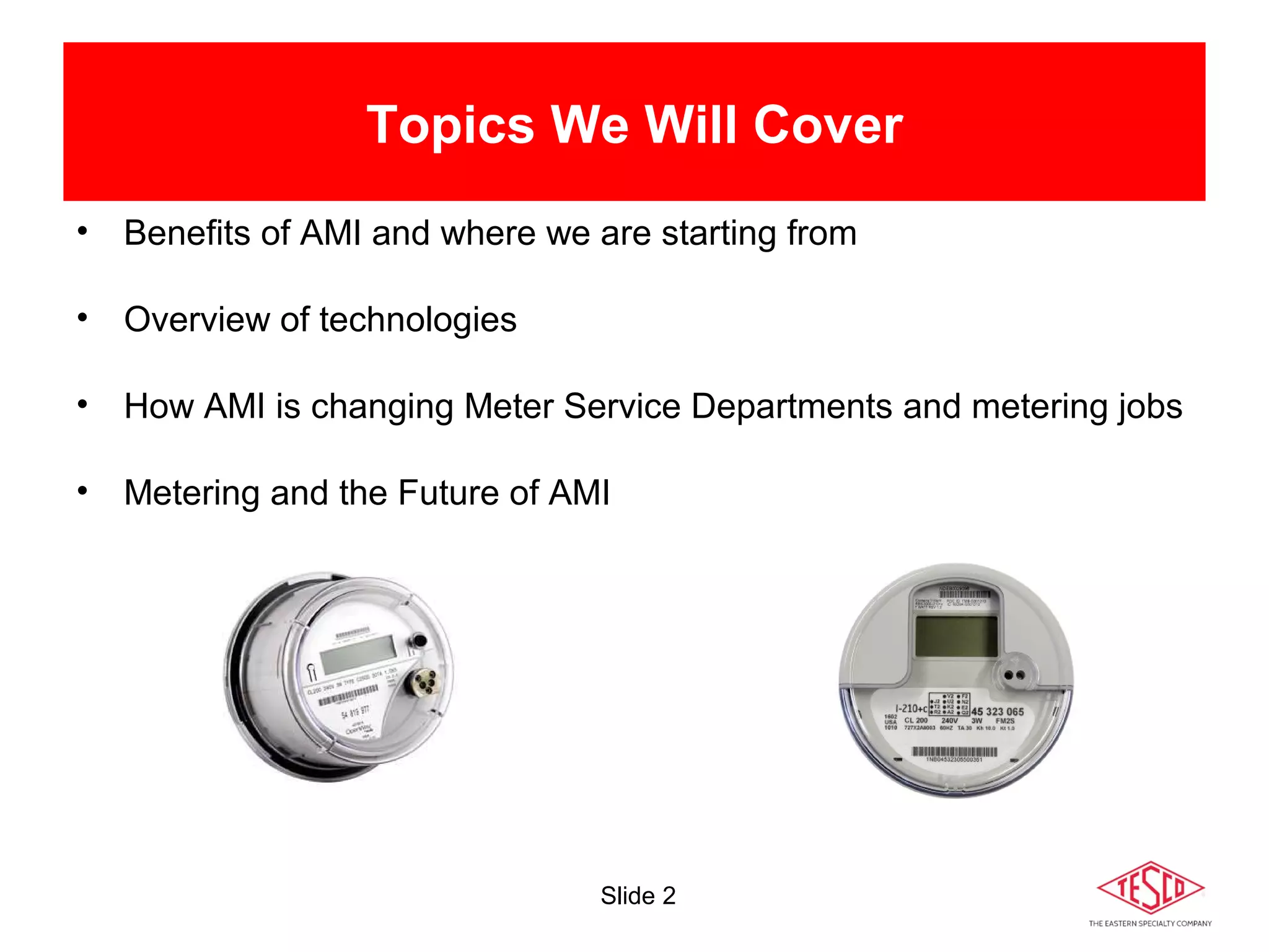 Advanced Metering Infrastructure (AMI) Overview | PPT
