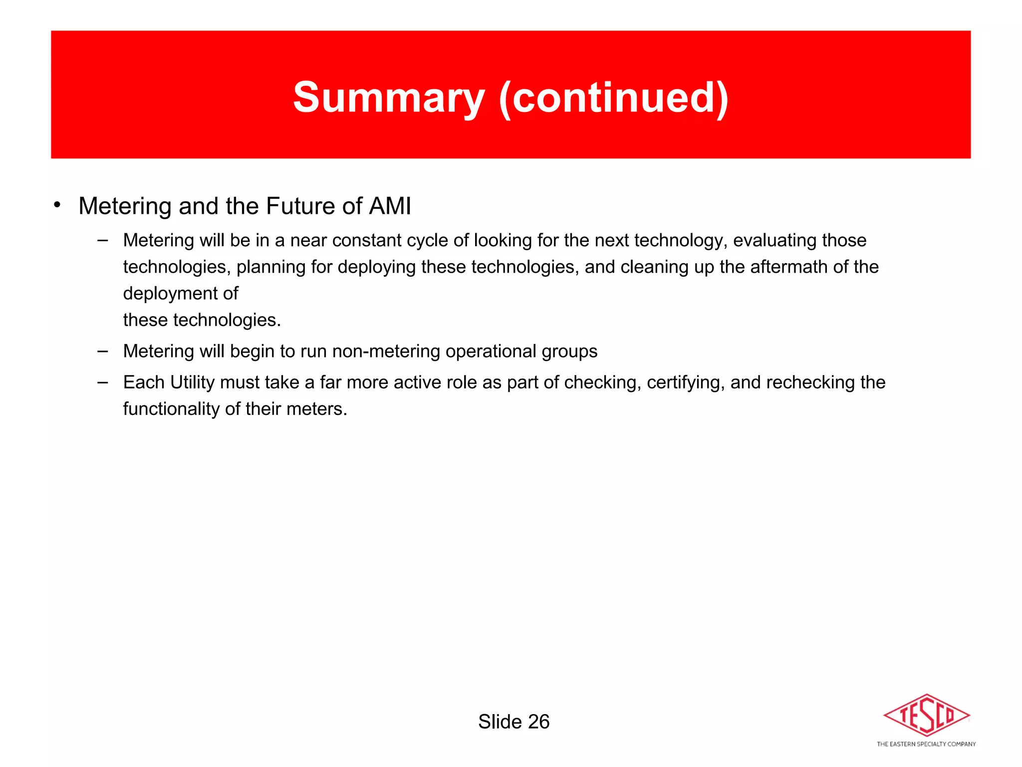 Advanced Metering Infrastructure (AMI) Overview | PPT