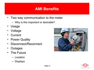 Advanced Metering Infrastructure (AMI) Overview | PPT