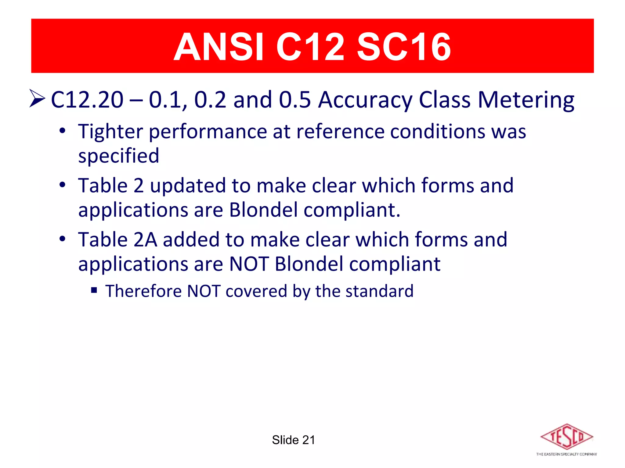 ANSI C12 Standards Update | PPTX
