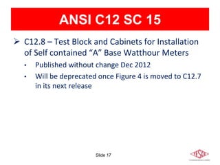 ANSI C12 Standards Update | PPTX