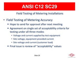 ANSI C12 Standards Update | PPTX