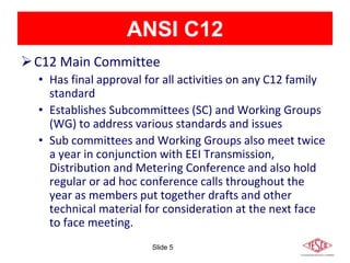 ANSI C12 Standards Update | PPTX