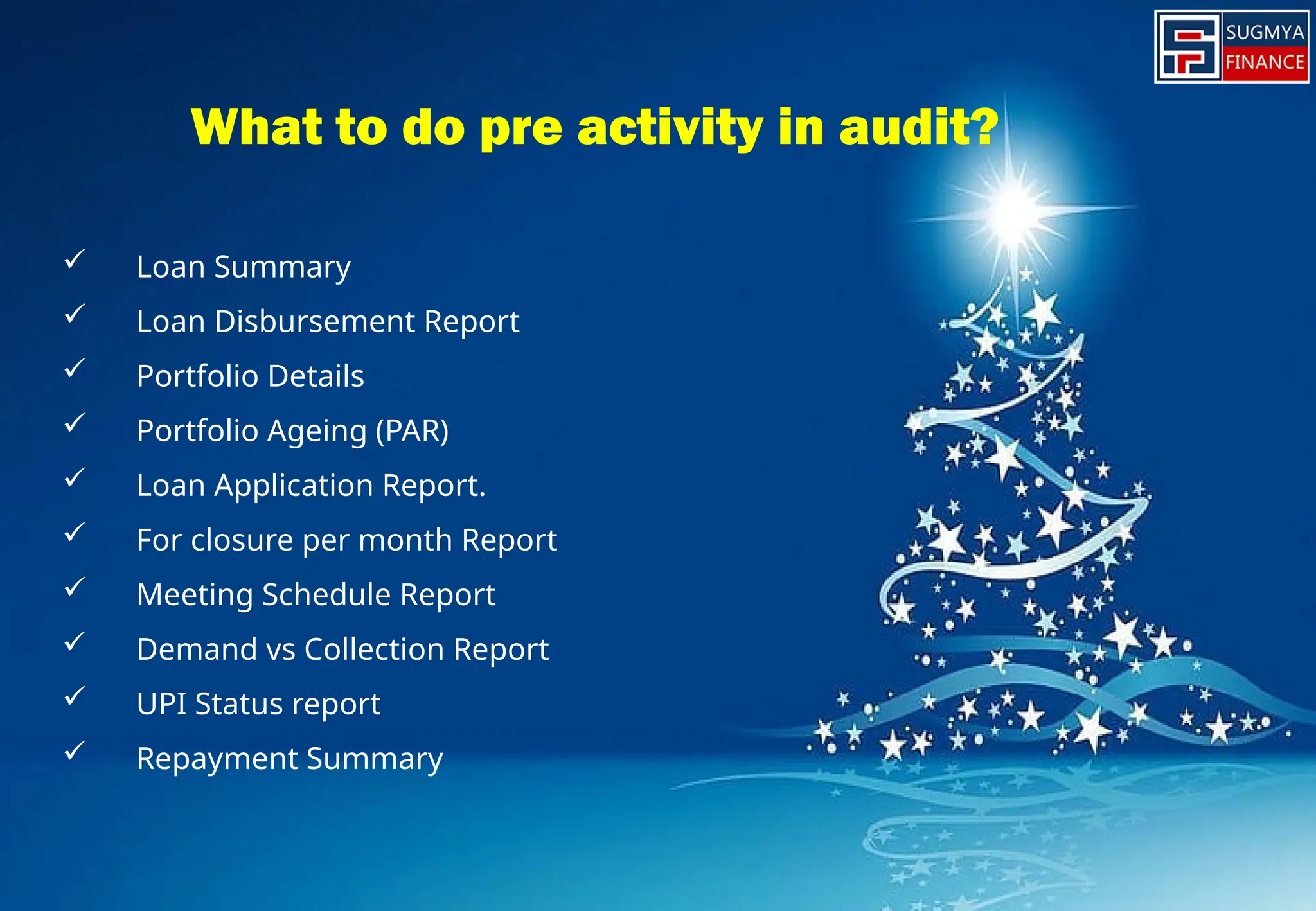 Pre activities audit schedule of financial service | PPTX