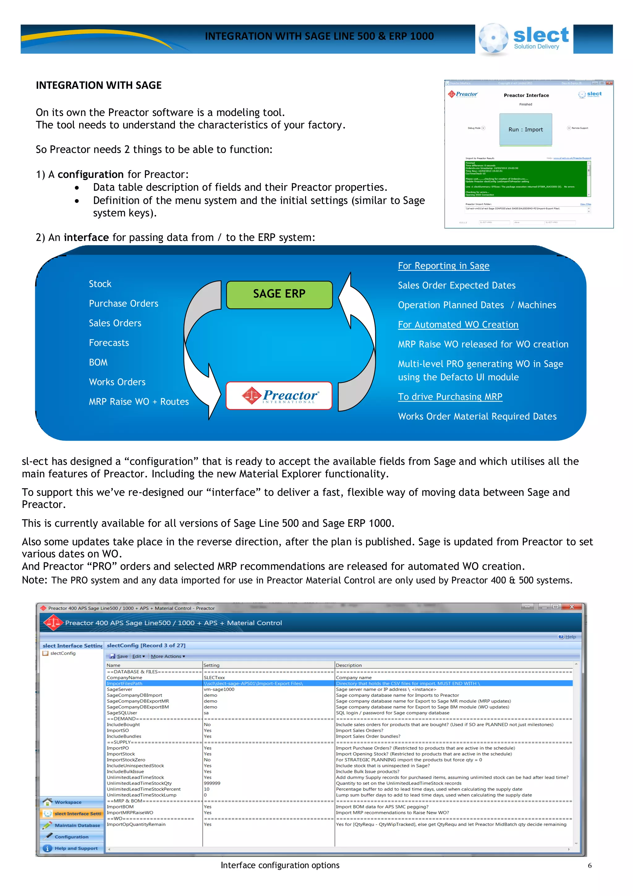Preactor Sage1000 Integration | PDF