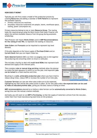 Preactor Sage1000 Integration | PDF