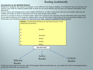 P reading quasar method | PPTX