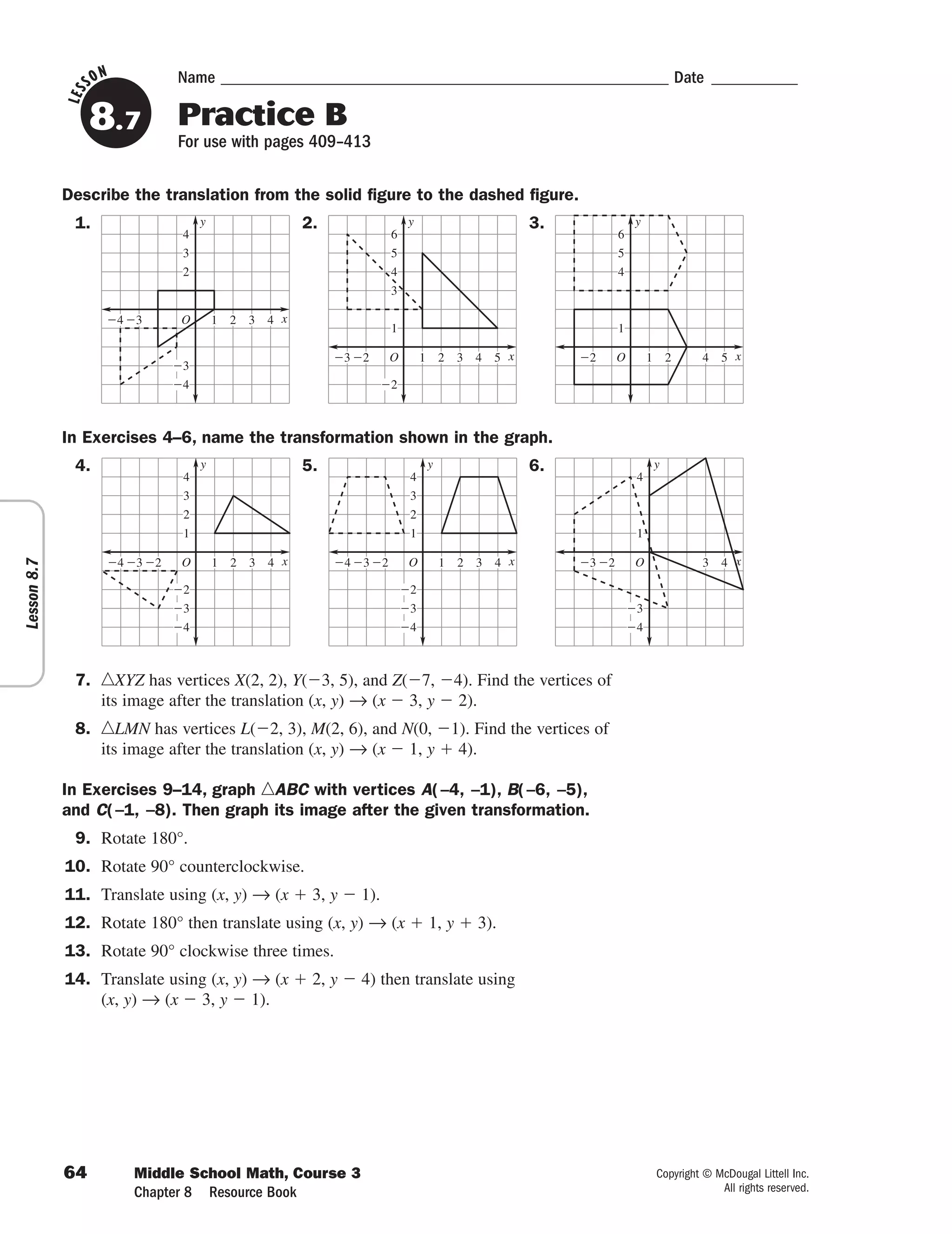 Pre Alg8.7 B | PDF