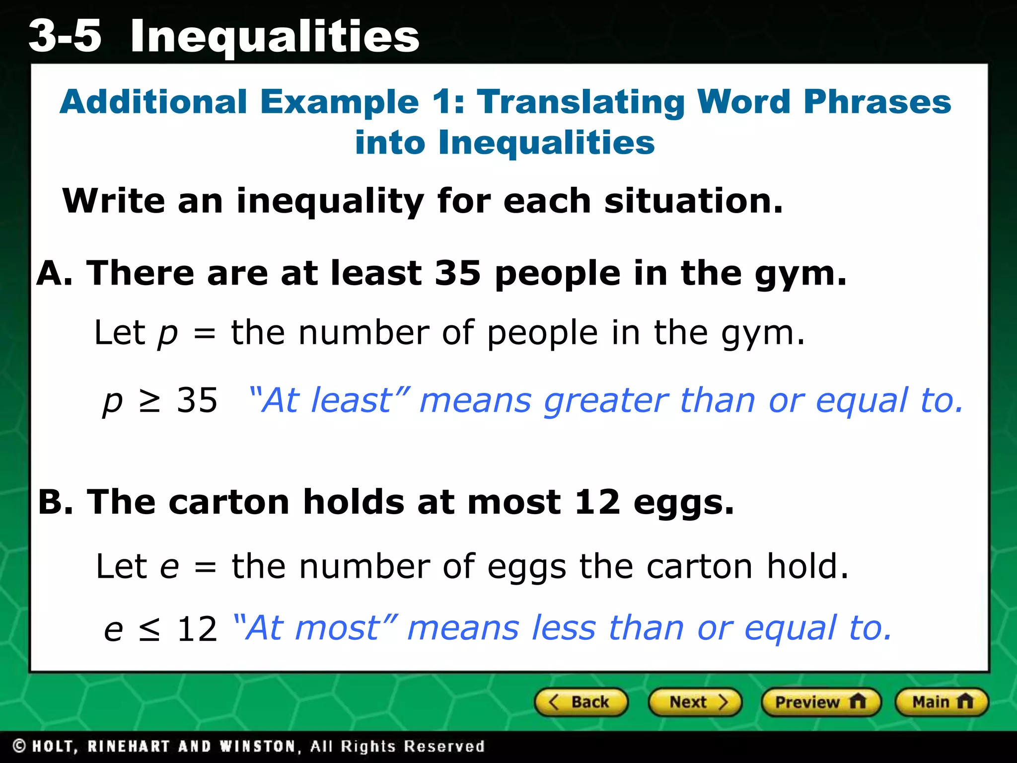Inequalites: What are they? | PPT