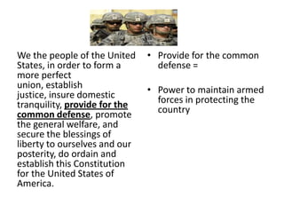 Provide For The Common Defense Preamble