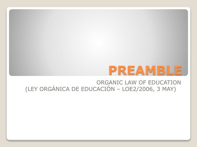 Preamble | PPT